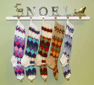Ravelry: Knitted Diamond Christmas Stocking Pattern pattern by Rebecca ...