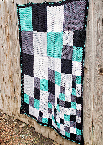 Ravelry: Pixel Blanket pattern by Jenn Marshall