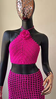 Ravelry: Rose flower halter top pattern by Shylercrochets