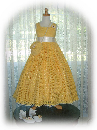 Ravelry: Debbie Sunshine Daisies Crochet Dress 003P-SM pattern by Silk ...