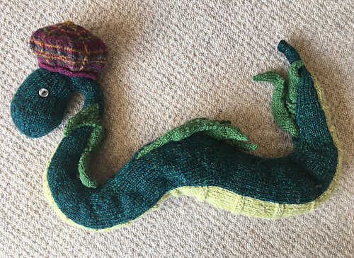 I knitted Nessie a while back. (From the book, ‘Knit Your Own Scotland ...