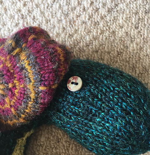 I knitted Nessie a while back. (From the book, ‘Knit Your Own Scotland ...