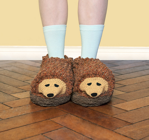 Ravelry: Hedgehog Slippers pattern by Louise Walker