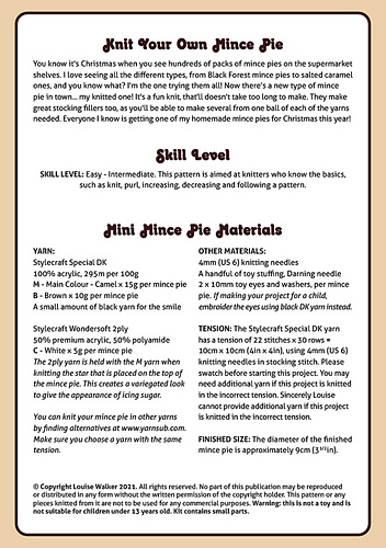 Ravelry: Mince Pie pattern by Louise Walker