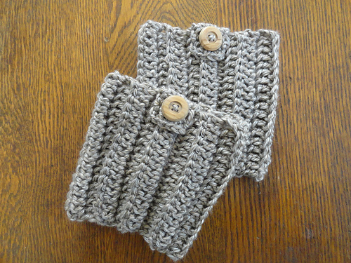 Ravelry: Button Tab Boot Cuffs pattern by Kathy Olivarez