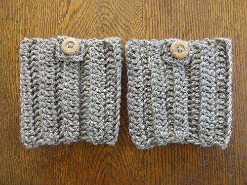Ravelry: Button Tab Boot Cuffs pattern by Kathy Olivarez
