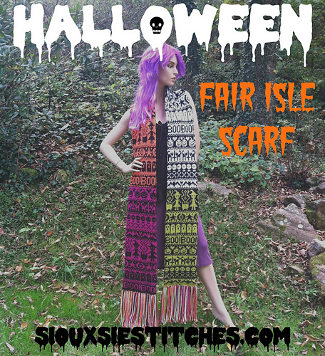 Ravelry: Halloween Fair Isle Scarf pattern by Siouxsie Stitches