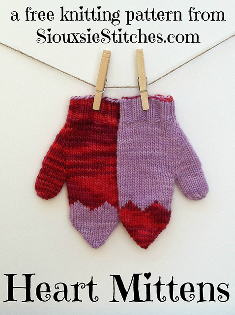 Ravelry: Heart Mittens pattern by Siouxsie Stitches