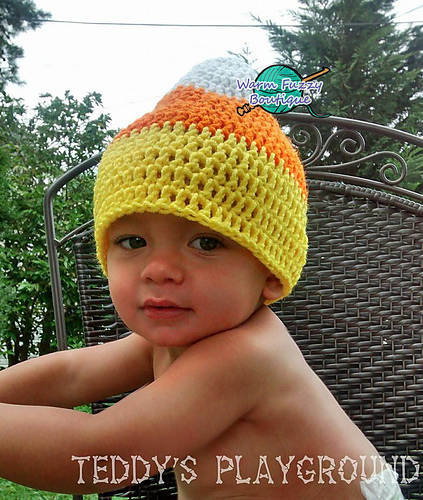 Ravelry: Halloween Candy Corn Hat - 6 Sizes pattern by Sissy Johnson