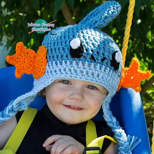 Ravelry: Pokemon Mudkip Earflaps Hat pattern by Sissy Johnson