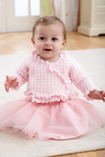 Ravelry: Pink Crochet Baby Jacket pattern by Loops & Threads™ Design Team