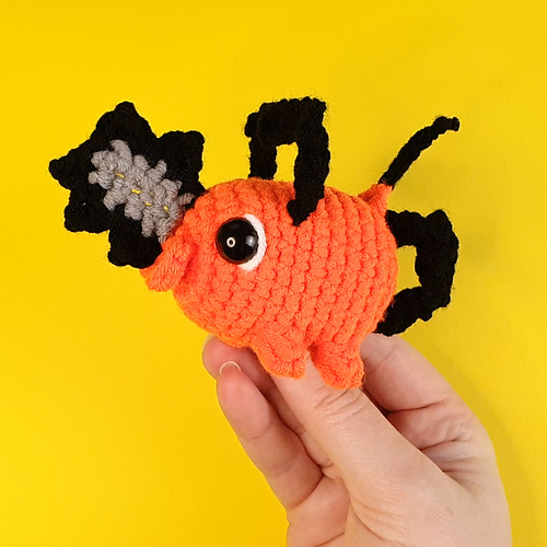 Ravelry: Pochita (Chainsaw Man) pattern by Skein Spider