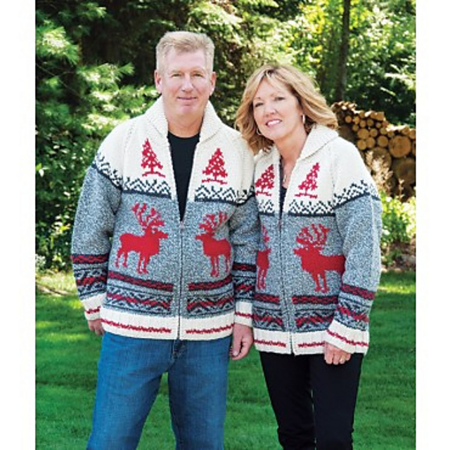 Ravelry: Adult Reindeer Jacket #98578 pattern by Mary Maxim