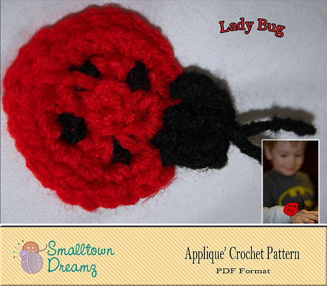 Ravelry: Lady Bug Appliqué pattern by stephanie jennings