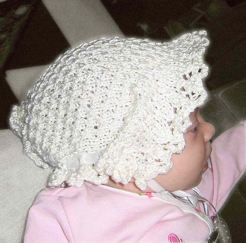 Ravelry: Heirloom Hanky Baby Bonnet pattern by Tandy Imhoff Designs