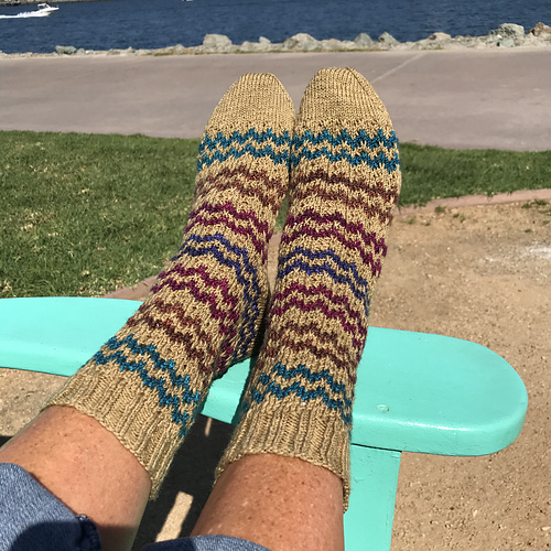 Ravelry: Shoreline Socks pattern by Wendy Gaal