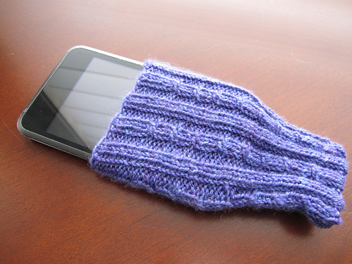 Ravelry: Cabled iPod Sock pattern by Maggie Menzel