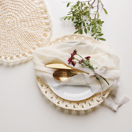 Ravelry: Raffia Coasters / Underplates pattern by Sofie White