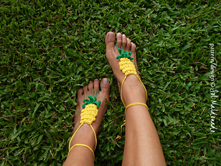 Ravelry: Barefoot Sandals Pineapple foot jewelry pattern by Sol Maldonado