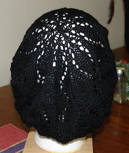 Ravelry: Diamond Black Scarf and Beret pattern by Carol Price