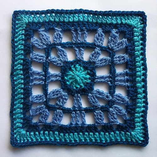 Ravelry: Tulip Around 9" Square pattern by Brenda Kempf
