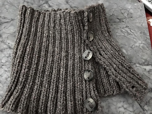 Ravelry: Ribbed and Buttoned Cowl pattern by Sean Riley