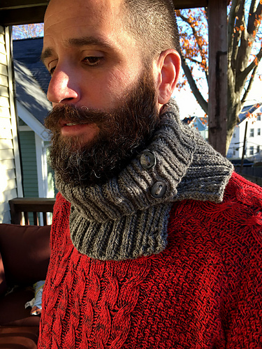 Ravelry: Ribbed and Buttoned Cowl pattern by Sean Riley