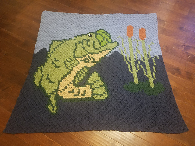 Ravelry: Fish in Lake Afghan pattern by Kim Latshaw