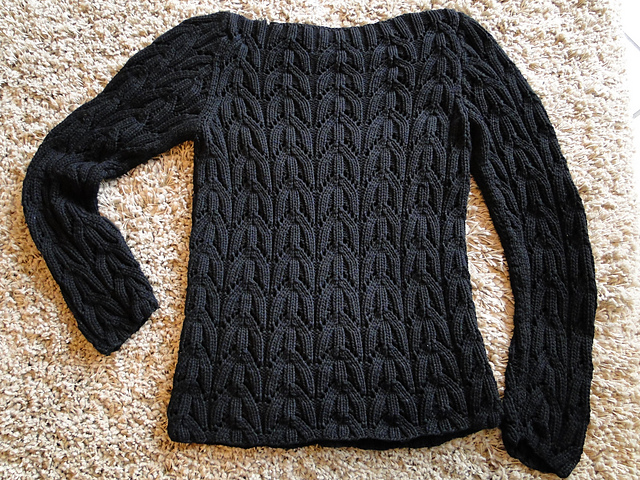 Ravelry: 16 White Lacy Rib Sweater pattern by Rebecca Design Team