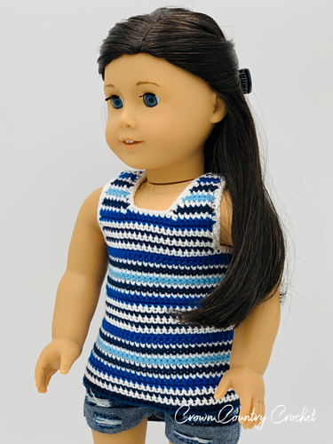 Ravelry: Striped Tank Top for 18" Dolls pattern by Stevie Hill