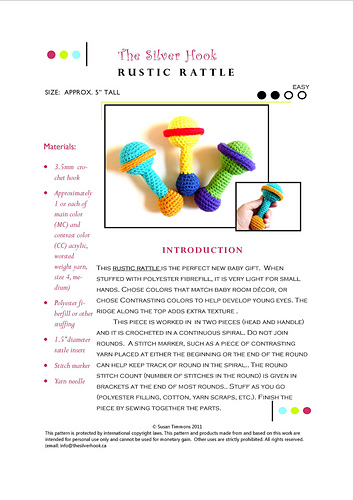 Ravelry: Rustic Rattle pattern by The Silver Hook