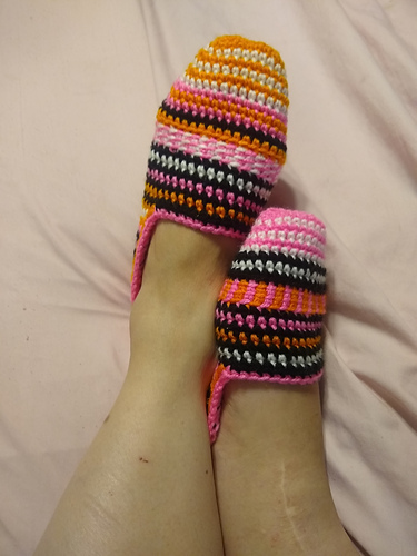 Ravelry: Happy Scrap Adult Slippers pattern by Sophie and Me-Ingunn Santini