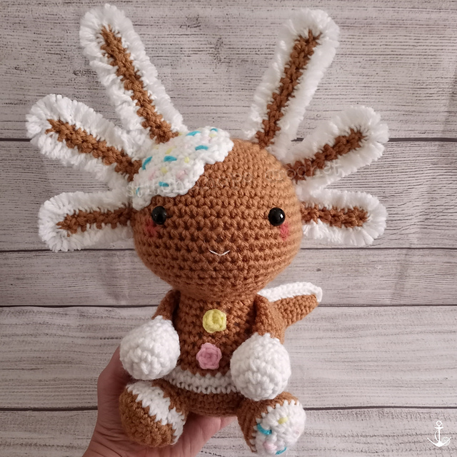 Ravelry: The Gingerbread Axolotl pattern by Stitchnhope Crochet