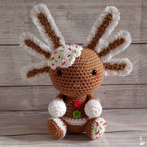 Ravelry: The Gingerbread Axolotl pattern by Stitchnhope Crochet