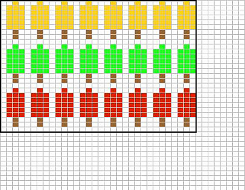 Ravelry: Icecream chart pattern by Sandra Jäger