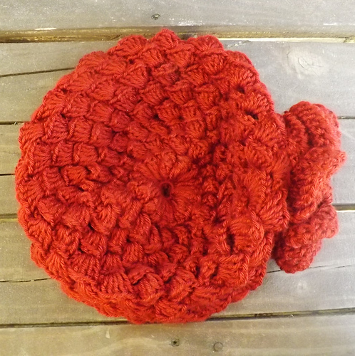 Ravelry: KAREN Shell Stitch Crochet Beret Hat with Flowers pattern by ...