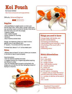 Ravelry: Koi Fish Pouch pattern by Crystal Oldfield