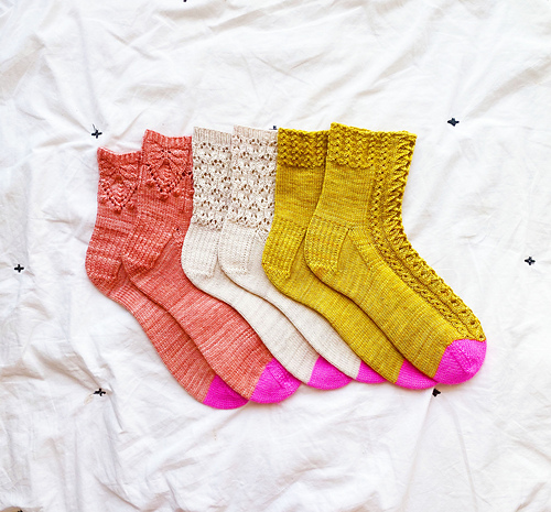 Ravelry: In Bloom Sock Set pattern by Summer Lee