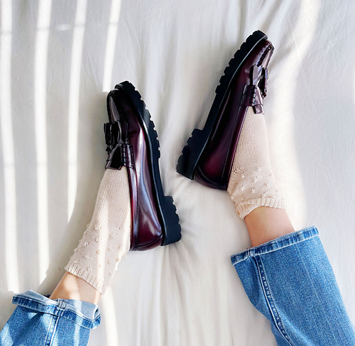 Ravelry: Classic Bobble Sock Set pattern by Summer Lee