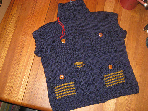 Ravelry: Zipped Vest / Gilet pattern by Debbie Bliss