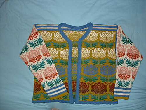 Ravelry: Yellow Cardigan with Flowers (page 156) pattern by Solveig Hisdal