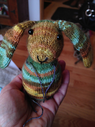 Ravelry: Mini-Sock Yarn Bunny pattern by Susan B. Anderson