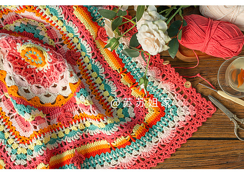 Ravelry: Camellia Butterfly Pillow Blanket pattern by Susan's family
