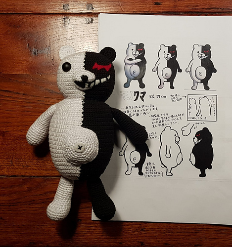 Ravelry: Monokuma (Dangaronpa) pattern by Suze Nane