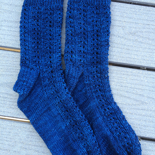 Ravelry: Lace-Rib Socks pattern by Karen Kahane