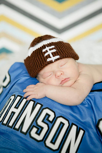 Ravelry: Baby Football Hat pattern by Jessica Marini