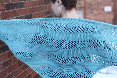 Ravelry: WORK+SHELTER Lace Striped Shawl pattern by Allyson Dykhuizen
