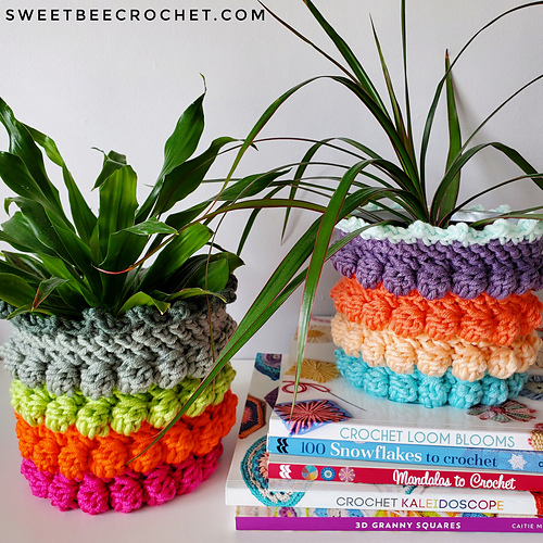 Ravelry: Bobble Pop Plant Cozy pattern by Sweet Bee Crochet
