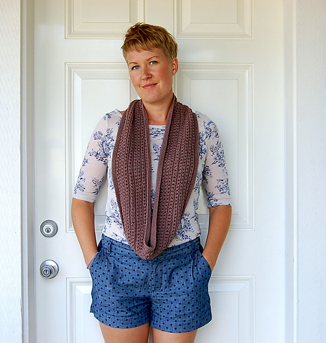 Ravelry: Falling Eyelet Cowl pattern by Aja Morris