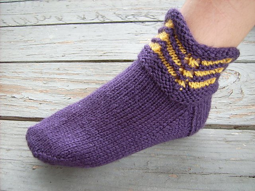 Ravelry: Purple Mountains Slipper Socks pattern by Tabitha's Heart